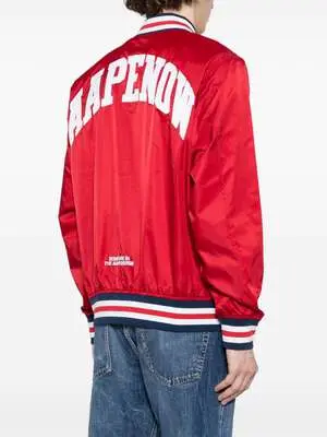 AAPE BY *A BATHING APE Stripe-trim Bomber Jacket - Red