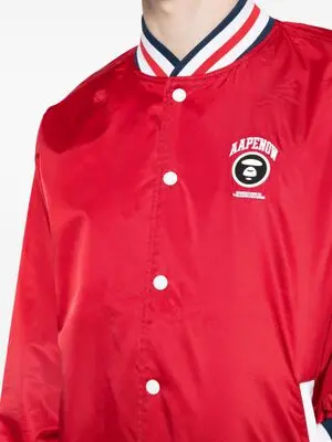 AAPE BY *A BATHING APE Stripe-trim Bomber Jacket - Red