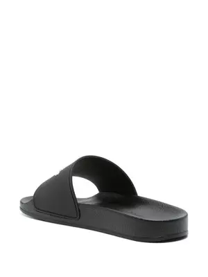 Palm Angels Logo-embossed Slides - Black