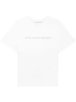 Stella McCartney Crystal-embellished Logo T-shirt - White