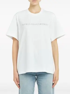 Stella McCartney Crystal-embellished Logo T-shirt