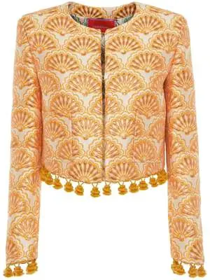 La DoubleJ Bijoux Matelassé Cropped Jacket - Neutrals