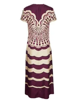 La DoubleJ Swing Silk Maxi Dress - Purple