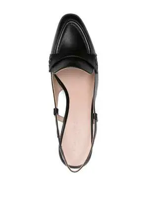 SCAROSSO Bianca 60mm Leather Pumps - Black