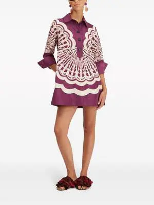 La DoubleJ Artemis Mini Shirt Dress - Purple