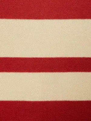 La DoubleJ Striped Cotton-cashmere Jumper - Neutrals