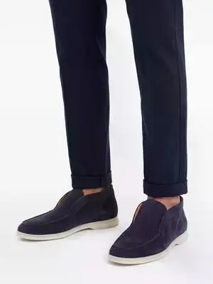SCAROSSO Leonardo Suede Ankle Boots - Blue