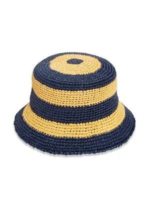 La DoubleJ Striped Bucket Hat