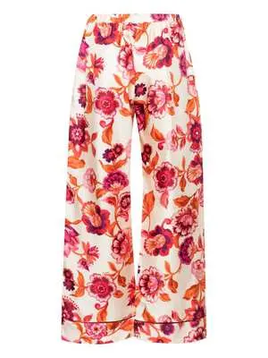 La DoubleJ Floral-print Pajama Trousers