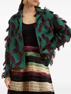 La DoubleJ Milano Feather-embellished Jacket