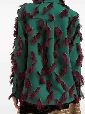 La DoubleJ Milano Feather-embellished Jacket