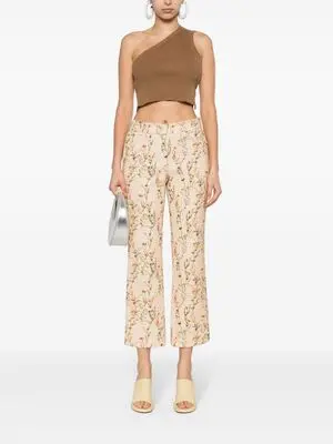 La DoubleJ 24/7 Floral Tweed Trousers - Neutrals