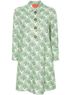 La DoubleJ Artemis Fans-jacquard Minidress - Green