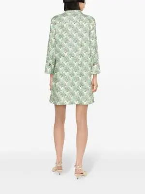 La DoubleJ Artemis Fans-jacquard Minidress - Green