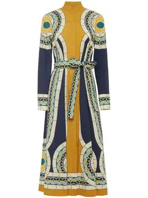 La DoubleJ Sundowner Printed Shirt Dress - Yellow