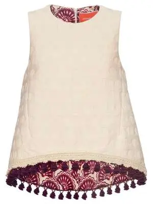 La DoubleJ Jacquard Cotton Blouse - Neutrals
