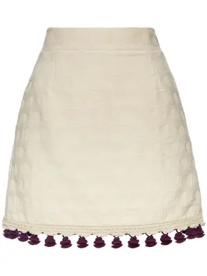 La DoubleJ Baia Jacquard Mini Skirt - Neutrals