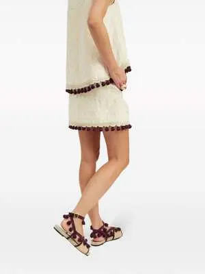La DoubleJ Baia Jacquard Mini Skirt - Neutrals