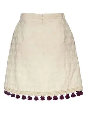 La DoubleJ Baia Jacquard Mini Skirt - Neutrals