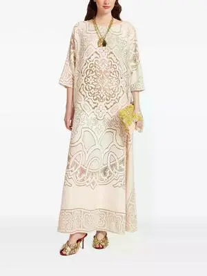La DoubleJ La DoubleJ Muumuu Maxi Dress Neutrals