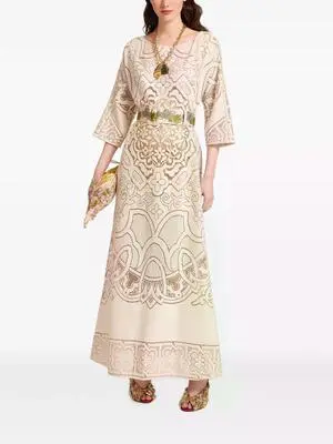 La DoubleJ Muumuu Maxi Dress - Neutrals
