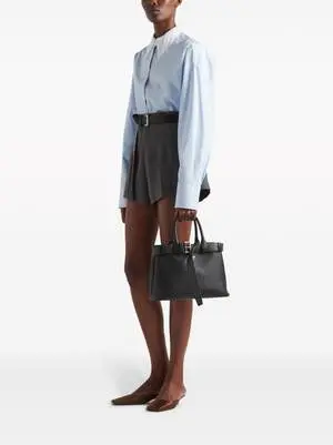 Prada Small Buckle Tote Bag - Black