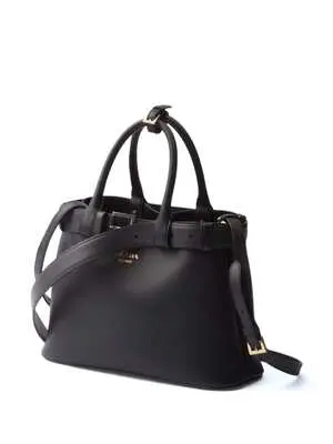 Prada Small Buckle Tote Bag - Black