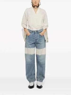 JIL SANDER High-waisted Color-block Jeans