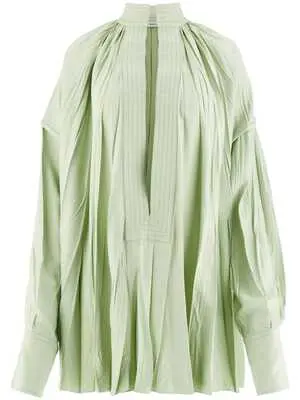 FERRAGAMO Split-neck Pleated Kaftan