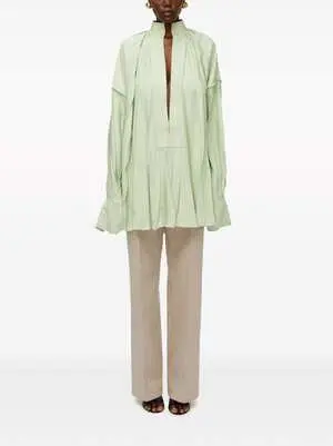 FERRAGAMO Split-neck Pleated Kaftan