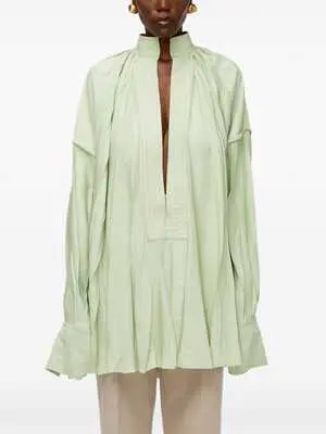 FERRAGAMO Split-neck Pleated Kaftan