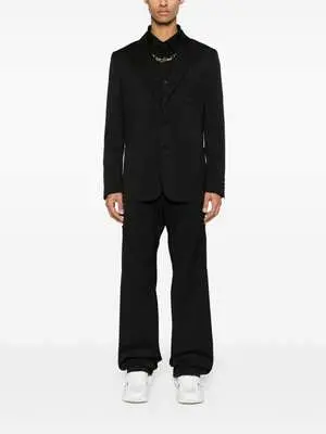 Palm Angels Drawstring Waist Wide-leg Trousers - Black