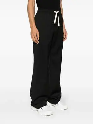 Palm Angels Drawstring Waist Wide-leg Trousers - Black