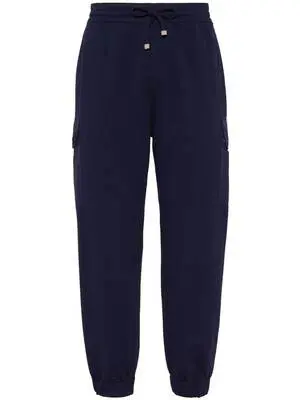 Brunello Cucinelli Straight-leg Cotton-blend Track Pants