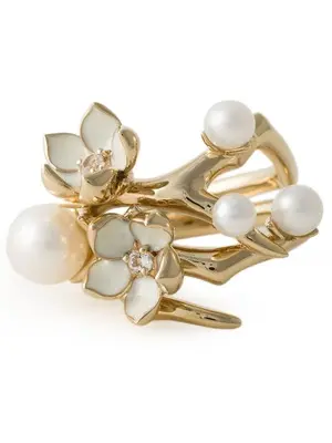 SHAUN LEANE Cherry Blossom Ring - Metallic