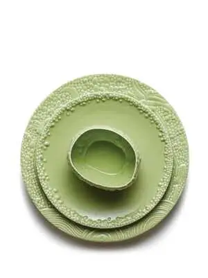 L'Objet X Haas Brothers Mojave Desert Porcelain Charger Plate - Green