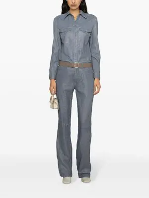 Zadig&Voltaire Thelma Crinkled Leather Shirt