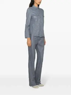 Zadig&Voltaire Thelma Crinkled Leather Shirt