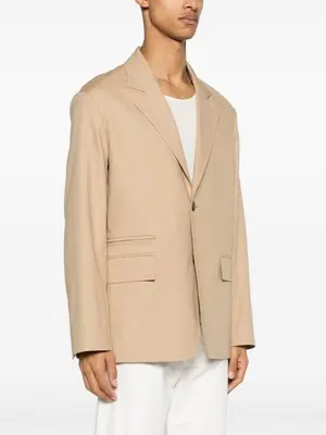 LANVIN Single-breasted Cotton Blazer