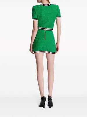 Balmain Monogram-jacquard Mini Skirt