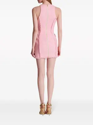 Balmain Button-embellished Tweed Minidress