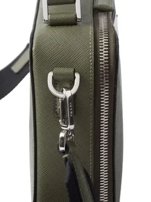 Prada Medium Brique Leather Messenger Bag - Green