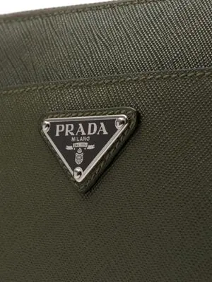 Prada Saffiano Leather Pouch - Black