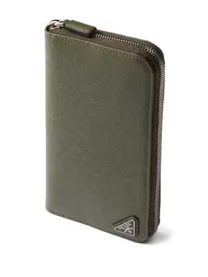 Prada Logo-plaque Saffiano Leather Wallet