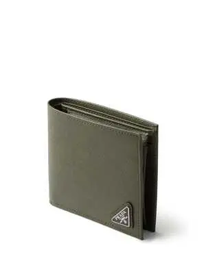 Prada Saffiano Leather Bi-fold Wallet - Green