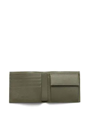Prada Saffiano Leather Bi-fold Wallet - Green