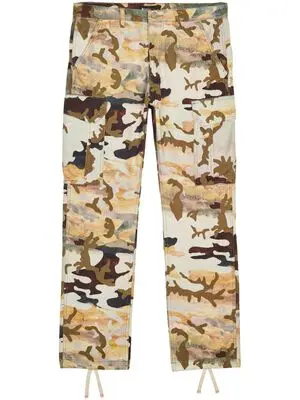 PURPLE BRAND Impressionist Camo Cargo Trousers