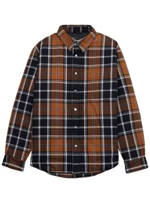 PURPLE BRAND Plaid Cotton Shirt - Brown