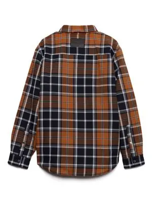 PURPLE BRAND Plaid Cotton Shirt - Brown