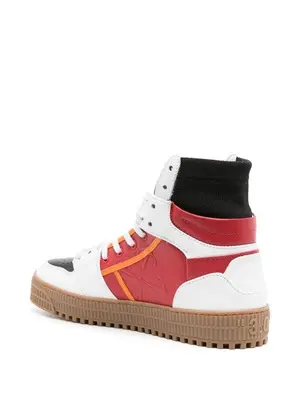Off-White 3.0 Off Court Leather Sneakers - Red